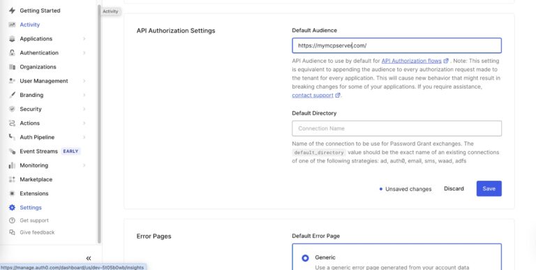 Configuring an MCP Server with Auth0 as the Authorization Server